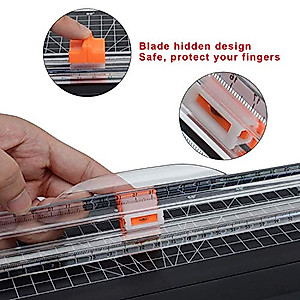 WORKLION Small Paper Trimmer, Portable Paper Cutter for Label, Origami, Card, Photo, Coupon, Scrapbook, Cardstock, Laminated Paper, and Craft Project