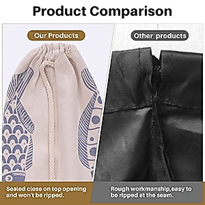 TOGETRUE Plastic Bag Holder, Natural Cotton Grocery Shopping Bag Holder, Cute Fish Pantry Decor (Sky Blue)