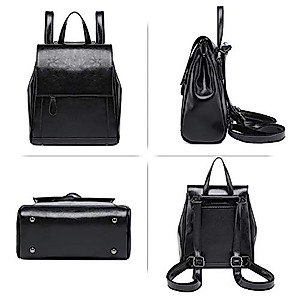 Womens Backpack Purse Soft Leather Antitheft Rucksack Ladies Versatile Shoulder Bag Daypack Travel Office Bag Green