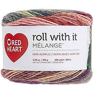 Red Heart Roll with It Melange Yarn - Hollywood