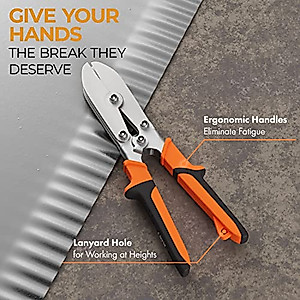 AMERICAN MUTT TOOLS 5 Blade Sheet Metal Crimper Tool – Crimp 24ga Steel and 28ga Stainless – Stove Pipe Crimper Tool, Duct Crimping Tool, HVAC Crimper Tool, Duct Crimper Tool, Gutter Crimper Tool