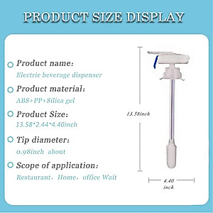 2 Pack Drink Dispenser,Milk Dispenser,Electric Tap,Automatic Drink Dispenser,One-Handed Operation,Can Prevent Milk and Beer From Overflowing,Suitable for Outdoor and Home Kitchens