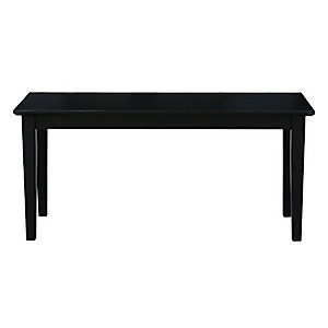 International Concepts Shaker Styled Bench RTA, Black