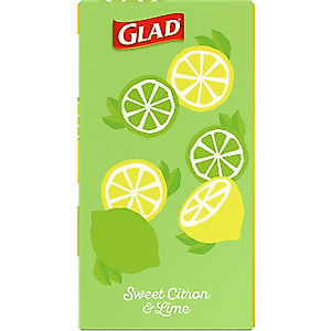 Glad Small Kitchen Drawstring Trash Bags – 4 Gallon Green Trash Bag Febreze , Sweet Citron & Lime, 80 Count (Package May Vary)