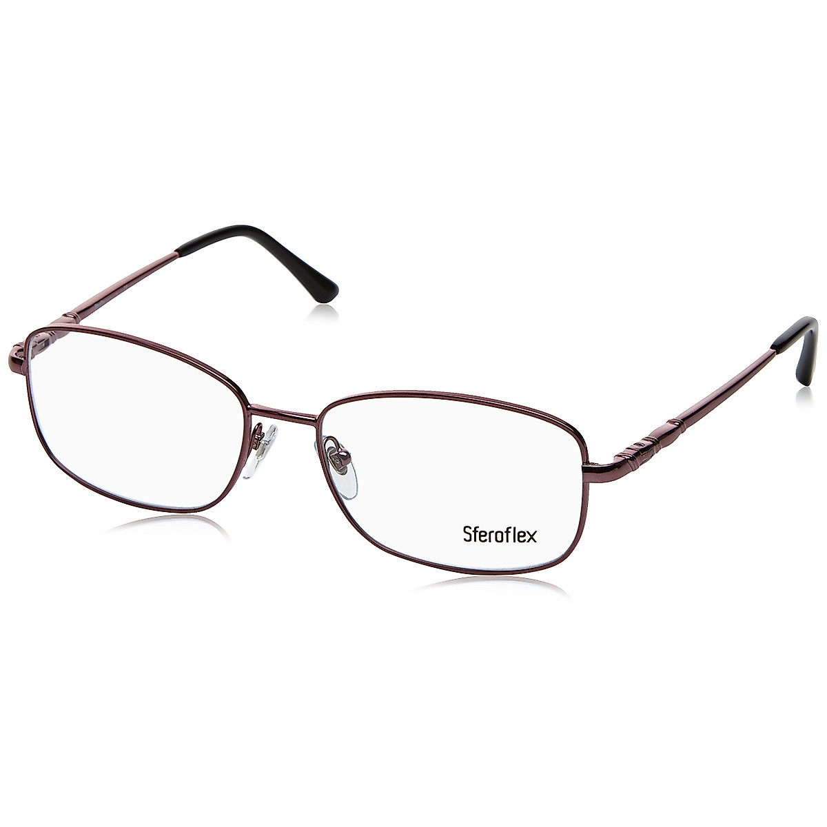 Sferoflex Women's SF2573 Square Prescription Eyewear Frames, Shiny Cyclamin/Demo Lens, 53 mm
