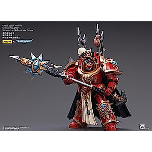 JoyToy Warhammer 40K: Chaos Space Marines Crimson Slaughter Sorcerer Lord in Terminator Armour 1:18 Scale Figure