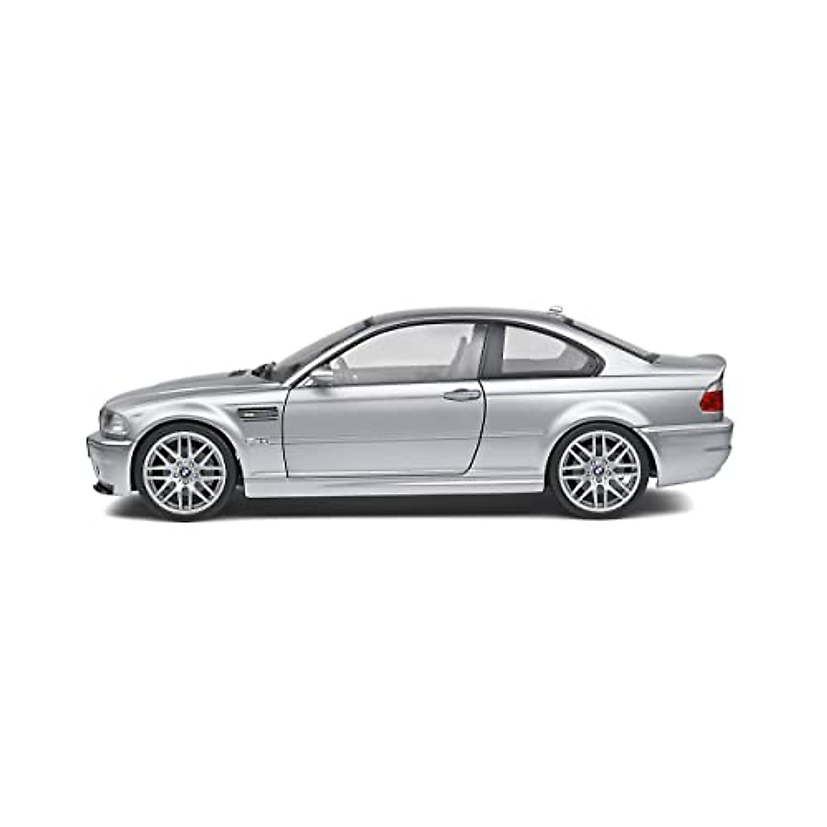 Solido S1806503 1:18 2003 BMW E46 CSL Coupe-Silver Grey Collectible Miniature car