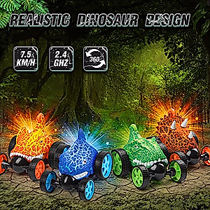 Remote Control Car for Toddlers - Rc Stunt Car for Kids 360 Degree Rotation, Monster Racing Car Toys for Kids, Birthday Gifts for Boys Girls 3 4 5 Years Old (Shark)