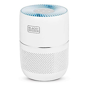 BLACK+DECKER Tabletop Air Purifier - 3-Stage Filtration System - HEPA Air Purifiers for Home
