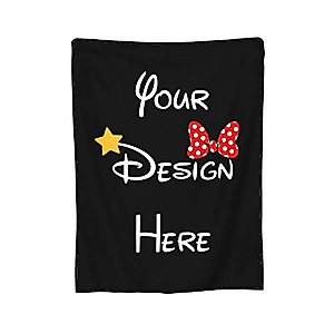 Custom Blanket Personalized Blanket Customized Blanket with Photos Text Logo Throw Blankets Soft Cozy for Christmas Halloween Birthday Day Valentines Day Gift 80"x60"