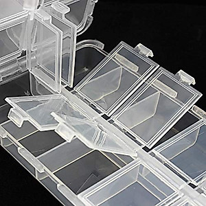 OriGlam Premium 20 Compartments Tackle Boxes, Tackle Utility Boxes, Plastic Box Storage Organizer Box Adjustable, Fishing Tackle Storage Box Organizer