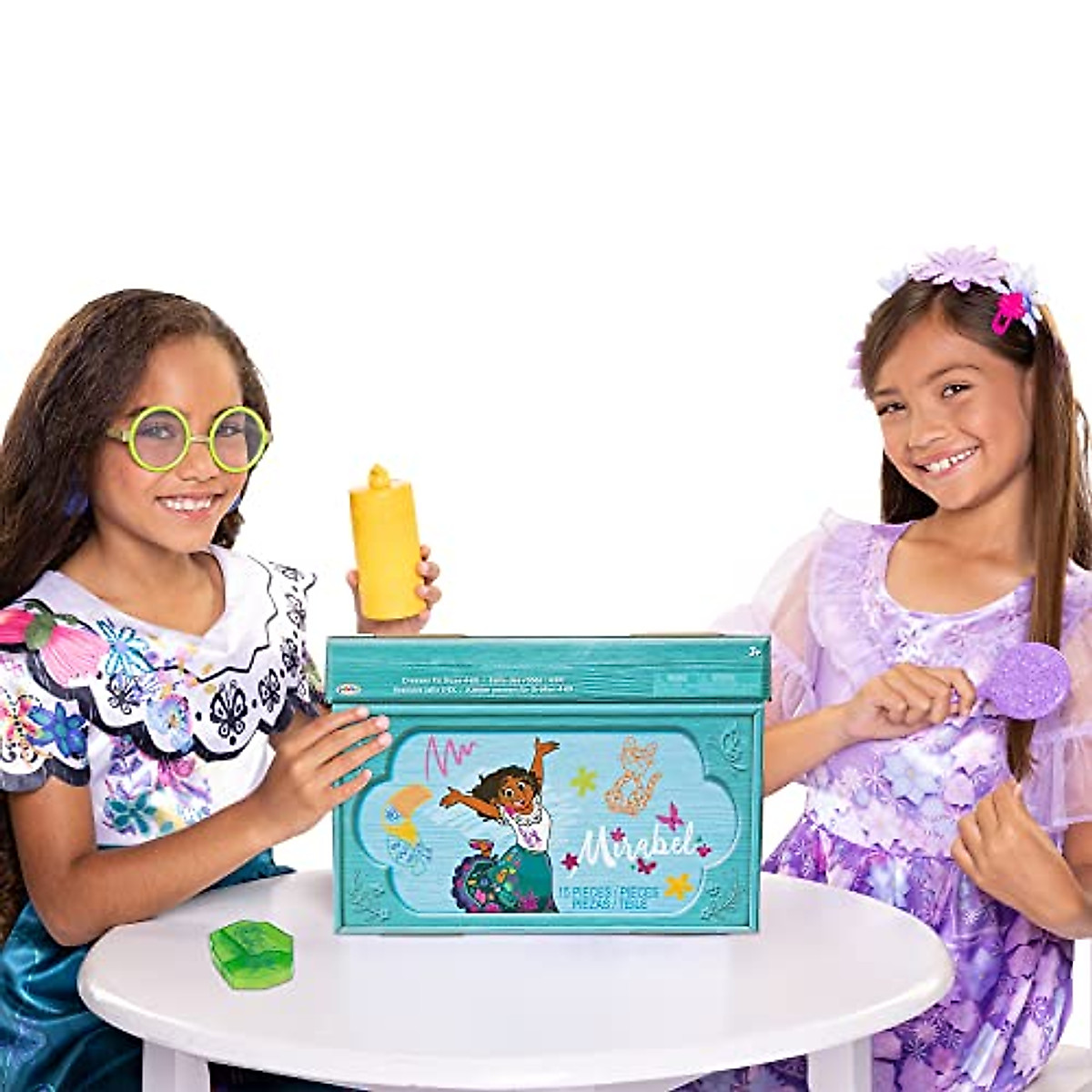 Disney Encanto Madrigal Sisters Dress Up Trunk, Mirabel & Isabela Fashion Dresses Fit Sizes 4-6x [Amazon Exclusive]