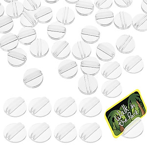 IMIKEYA 50Pcs Card Stands: Translucent Place Card Holder Plastic Card Holders Miniature Paper Stand Paper Board Clips Card Holder Game Card Stand Clear Card Holder for Wedding Party