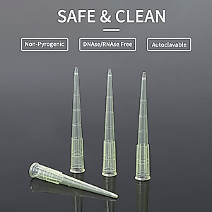 Four E's Scientific 200ul Pipette Tips Pipettor 1000pcs Yellow Universal Pipette Tips Polypropylene (PP) Non-pyrogenic, DNAse/RNAse Free