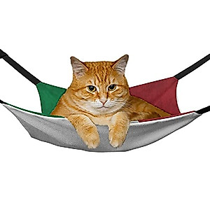 Italian Flag Pet Hammock Bed Guinea Pig Cage Hammock Small Animal Hanging Bed for Ferret, Chinchilla, Puppy and Other Small Animals