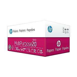 HP Printer Paper | 8.5 x 11 Paper | MultiPurpose 20 lb | 3 Ream Case - 1500 Sheets | 96 Bright | Made in USA - FSC Certified | 112530C