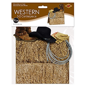 3-D Western Centerpiece Party Accessory (1 count) (1/Pkg)