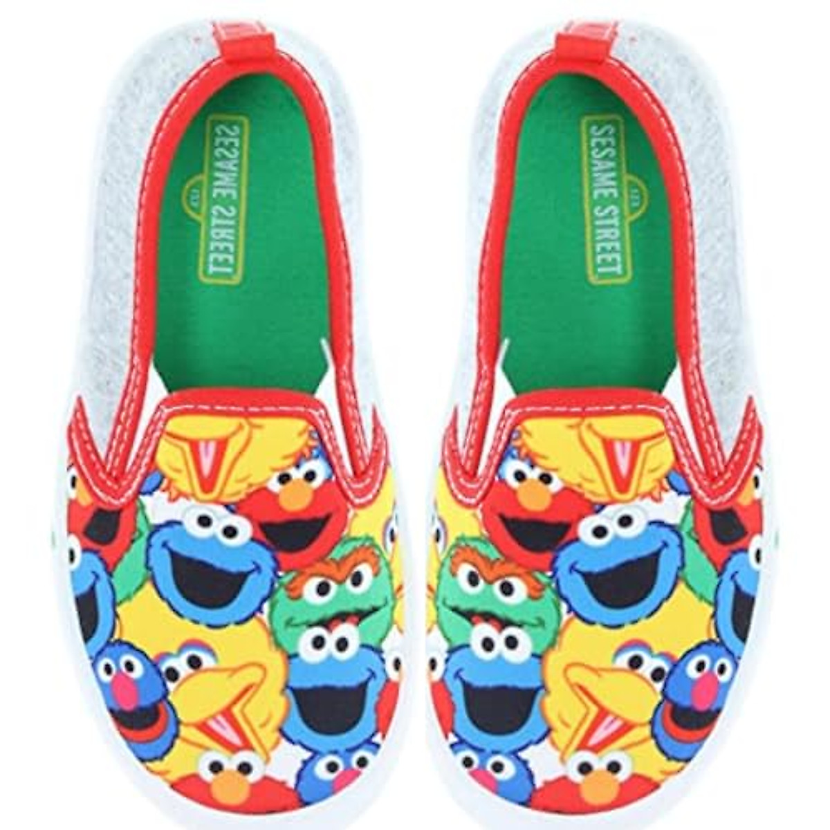 Sesame Street Toddler Sneakers Allover Character Print, Toddler Size 7, Multi