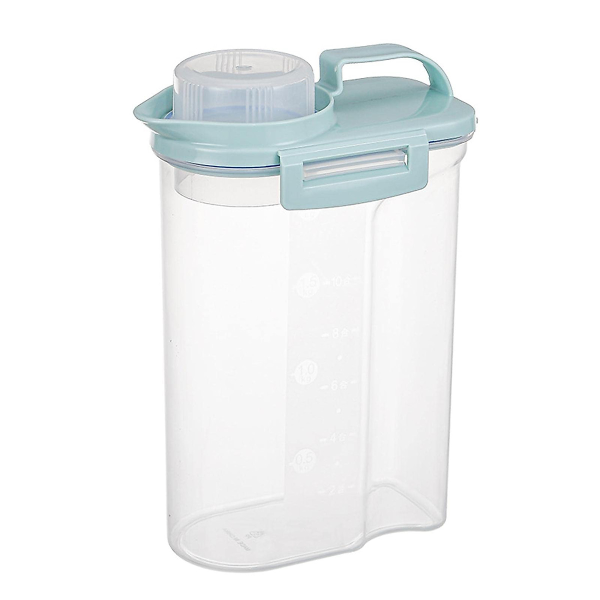 Fulenyi Rice Bin Rice Container, Airtight Cereal Container Rice Barrel Dry Grain Dispenser Thicken Rice Cylinder Clear Food Storage Box with Airtight Design Pour Spout