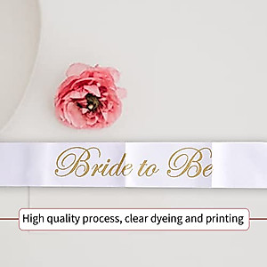 2 Pcs Bachelorette Party Sash - Bride and Groom to Be Sash for Bridal Shower Wedding Decorations Engagement Party Supplies(Black and White)
