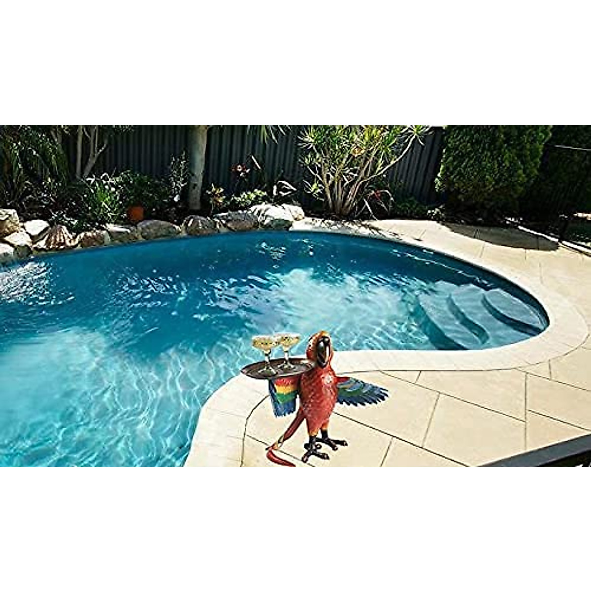 Serving Tray for Beer Vacation Party Drink Serving Parrot Butler, Parrot Butler Statue Bird Drink Serving , Retro Indoor Living Room Pool Kitchen Handicraft Decoration (22X12x20cm)