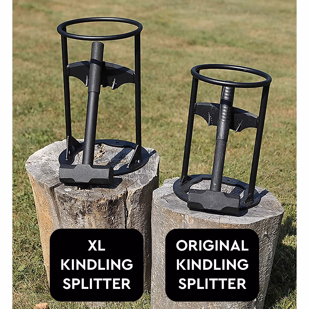 Blue Home XL Kindling Splitter — with 5.5 Lbs Sledge Hammer — Easy Portability — Manual Log Splitter (XL Kindling Splitter)