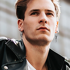 QGOLIVER Skull Earrings Skeleton Dangle Gothic Punk Spooky Christmas Earrings for Women Men