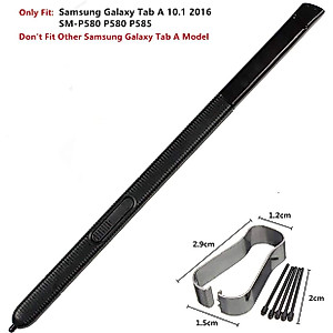 Galaxy Tab A P580 P585 Stylus Pen Replacement for Samsung Galaxy Tab A 10.1 2016 SM-P580 P585 Stylus S Pen +Replacement Tips/Nibs Black