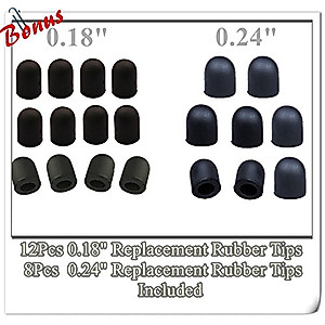 Bargains Depot Capacitive Stylus/Styli 2-in-1 Universal Touch Screen Pen for All Touch Screen Tablets & Cell Phones with 20 Extra Replaceable Soft Rubber Tips (Pack of 4)