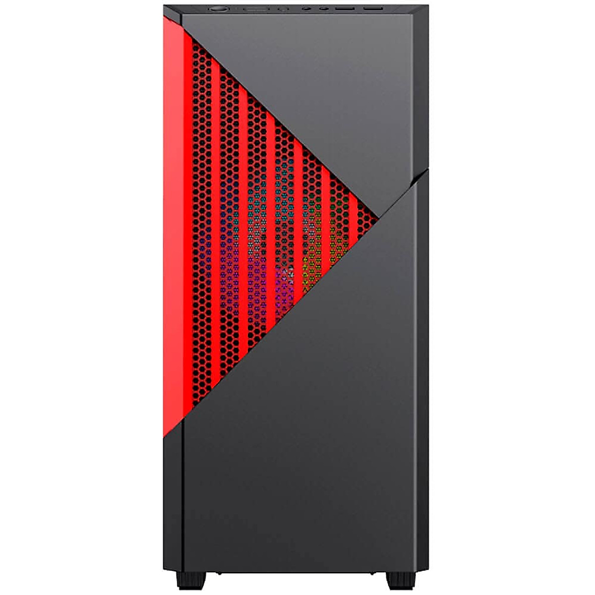GAMEMAX Contac COC BR Black / Red Steel / Tempered Glass ATX Mid Tower Computer Case