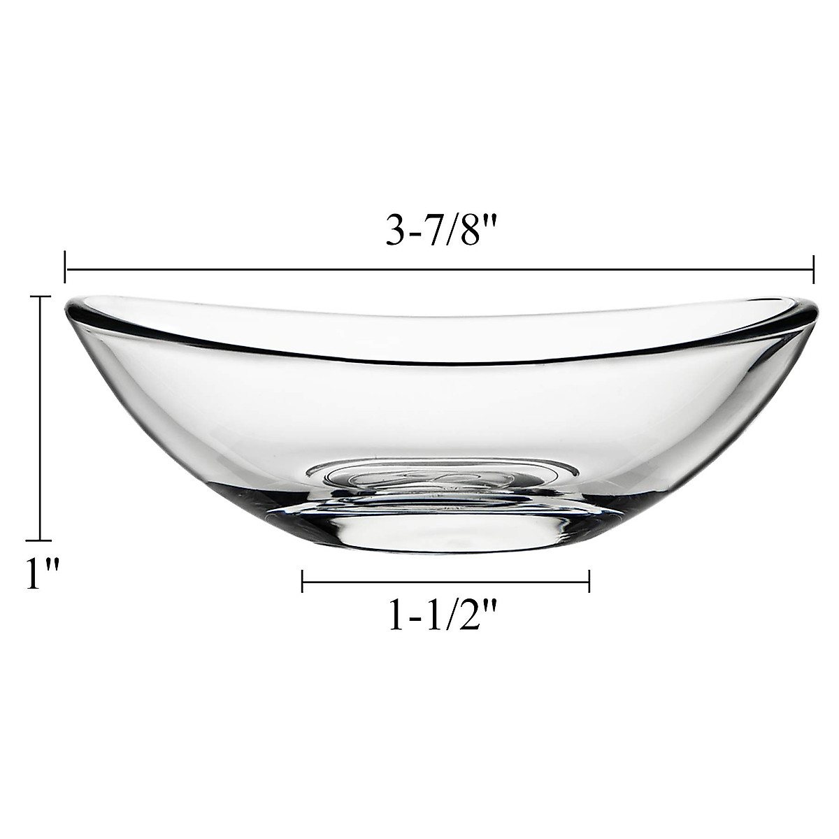 Yesland 6 Pack Glass Dip Bowls, Clear Mini Bowl Set/Dessert Bowls Set, Perfect for Ketchup, Sauce, Butter & Olive Oil