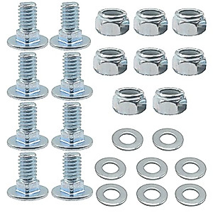 Set of 8, 784-5581A 784-5581 SnowBlowers Carriage Bolts & Nuts Kits Fits MTD 790-00117-0637 790-00120-0637 784-5581A-0637 Shave Plate Scraper Bar (5/16-18) 5/8"