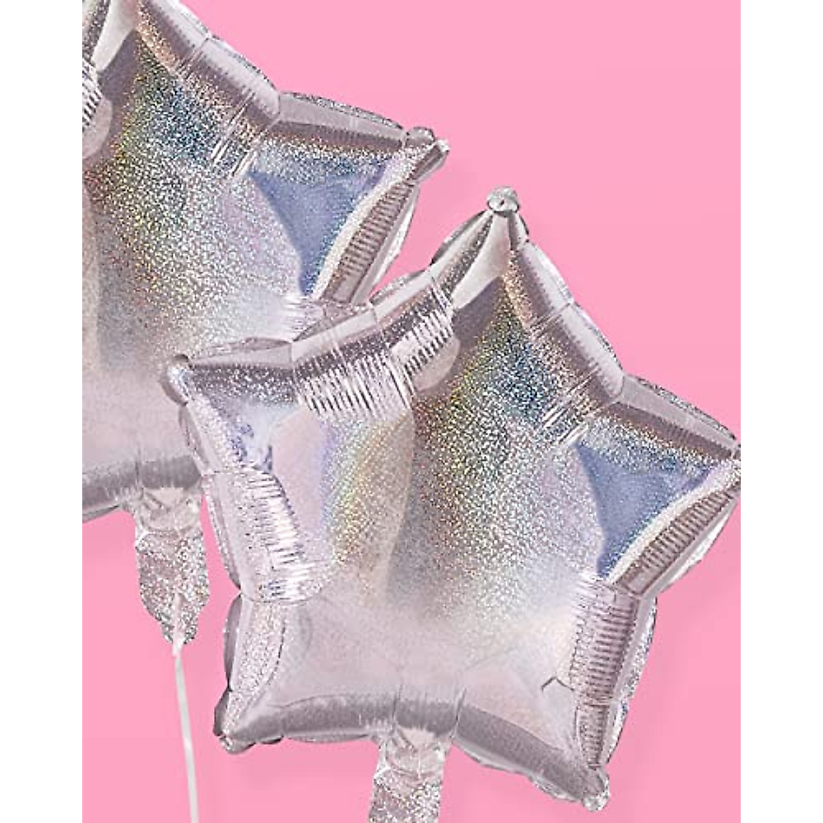 xo, Fetti Iridescent Star Foil Balloon Pack - 4 pack | Birthday Party Supplies, Space Party Decorations, Last Disco, Bday Balloon Arch