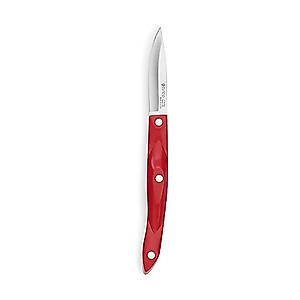 CUTCO Model 1720 Paring Knife with RED handle....2¾" High Carbon Stainless blade....5" thermo-resin handle...in factory-sealed plastic bag.