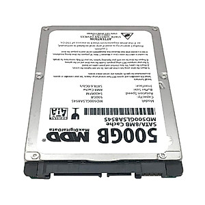 MaxDigitalData 500GB 8MB Cache 5400RPM SATA 6.0Gb/s (7mm) 2.5" Notebook Hard Drive (MD500GLSA854S) - 2 Year Warranty