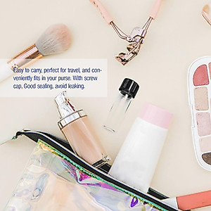 ALWSCI 1 Dram Glass Vials, Small Liquid Sample Vial, 15X45mm 4 ml Borosilicate Glass Empty Vials with Caps, 13-425 Black Screw Caps with PE Liner, Pack of 20