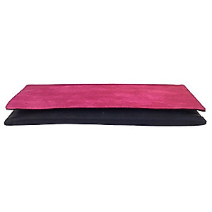 Color Block Flat Canvas Clutch, Fuchsia Medium