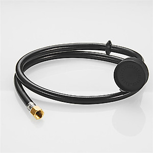 Weirun Shampoo Bowl Sink Hose with Sprayer,Salon Hose Spray Head Attachment for Vacuum Breaker,Shampoo Bowls Hose for Salons Sink,1/4" Nut Black