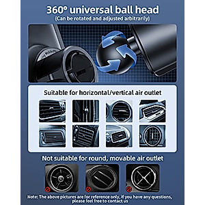 Wireless Car Charger, Baseus 15W Qi Smart Car Wireless Charger Phone Mount, Auto-Clamping Air Vent Car Charger Phone Holder Compatible with iPhone 14/13/12 Pro Max, Samsung S22/S21/S20 Ultra/S9/S8, LG