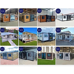 40ft House with Luxury Design, with 3 Bedroom, 1 Living Room, 1 Full Equiped Bathroom and Kitchen,Prefabricated Container House for Adults Living, Foldable Mobile Home Easy Setup & Move