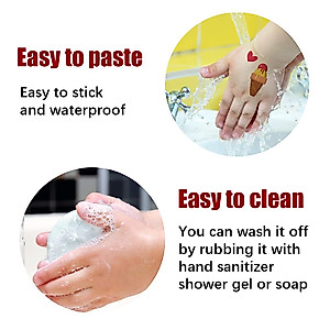 WENSHEN Cartoon Tattoos 10Sheet Animal Temporary Tattoo Fake Tattoos Vinyl Waterproof Party Favors for Kids Teens Adult Birthday, 4.7x3 Inch (Pack of 10)