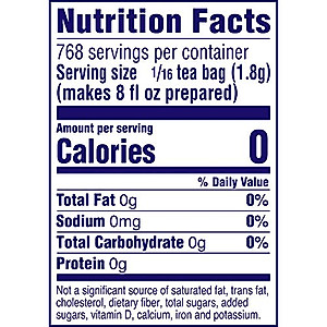 Lipton Black Iced Tea Bags, Unsweetened, Can Support Heart Health, Gallon Size, 48 Count (Pack of 2)