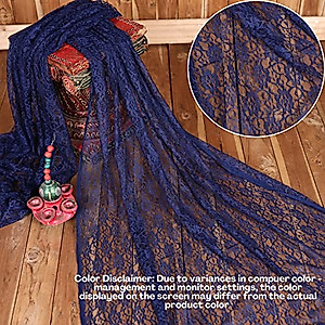 5 Yard 40” Inch Wide - Lightweight Rasal Soft Fabric for Bridal Dress, Voile Crafts Fashion Items, Wedding Gown, Crafting, Banquet & Party Decoration Silky Shiny Rasal Fabric | Navy Blue