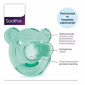 Philips AVENT Soothie Shapes Pacifier, Pink/Purple, 3-18 Months, 2 Pack, SCF194/05