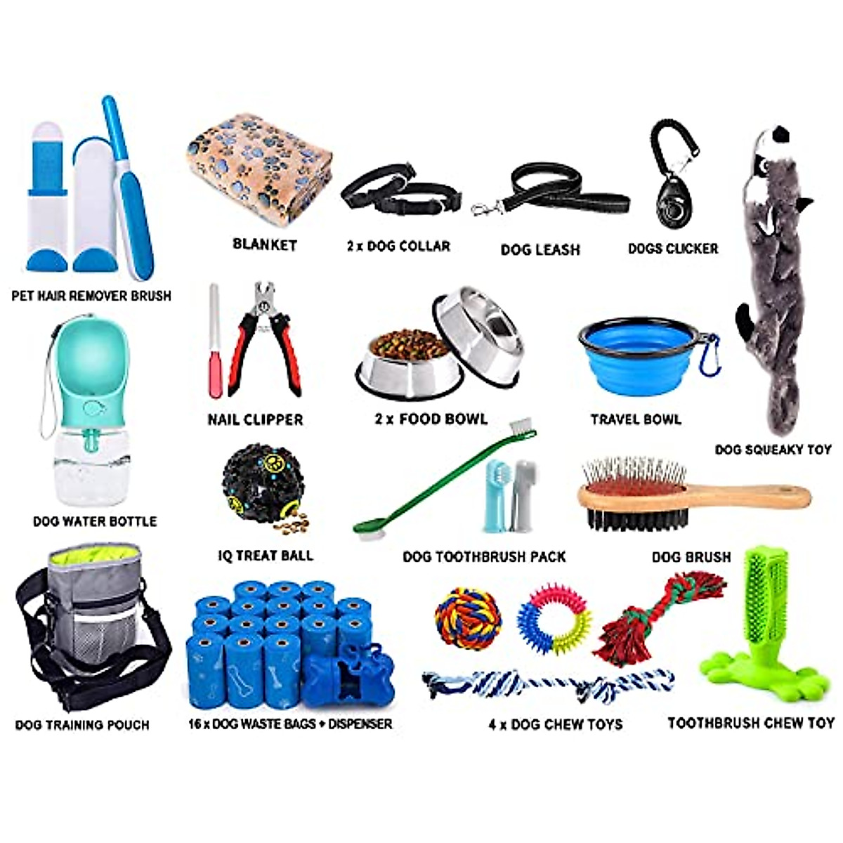 Lobeve [Upgrade Version] Puppy Kit,39 Pack Puppy Essential Starter Kit for Small and Medium Dogs,Perfect Welcome Home Gift for New Puppies