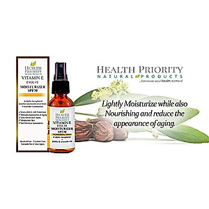 Organic Daily Moisturizer with SPF Infused with Vitamin E Oil | Sunscreen for Face | Anti-Aging Hydrating Lotion for Skin | Facial Moisturizer with SPF to Protect against UV Rays | 1 Fl Oz