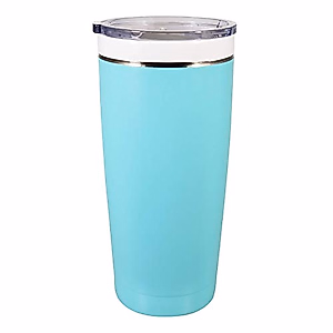 CeramiSteel Coffee Ceramic Travel Mug (22 ounce), Ceramic Rim & Inner Coating on Insulated Stainless Steel Tumbler, Durable Turquoise Finish