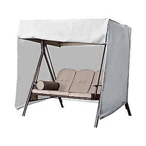 Outdoor Swing Cover 2 Triple Seater Garden Swing Cover Waterproof Patio Swing Canopy Cover UV Resistant All Weather Protection Garden Furniture Swing Chair Protector Cover