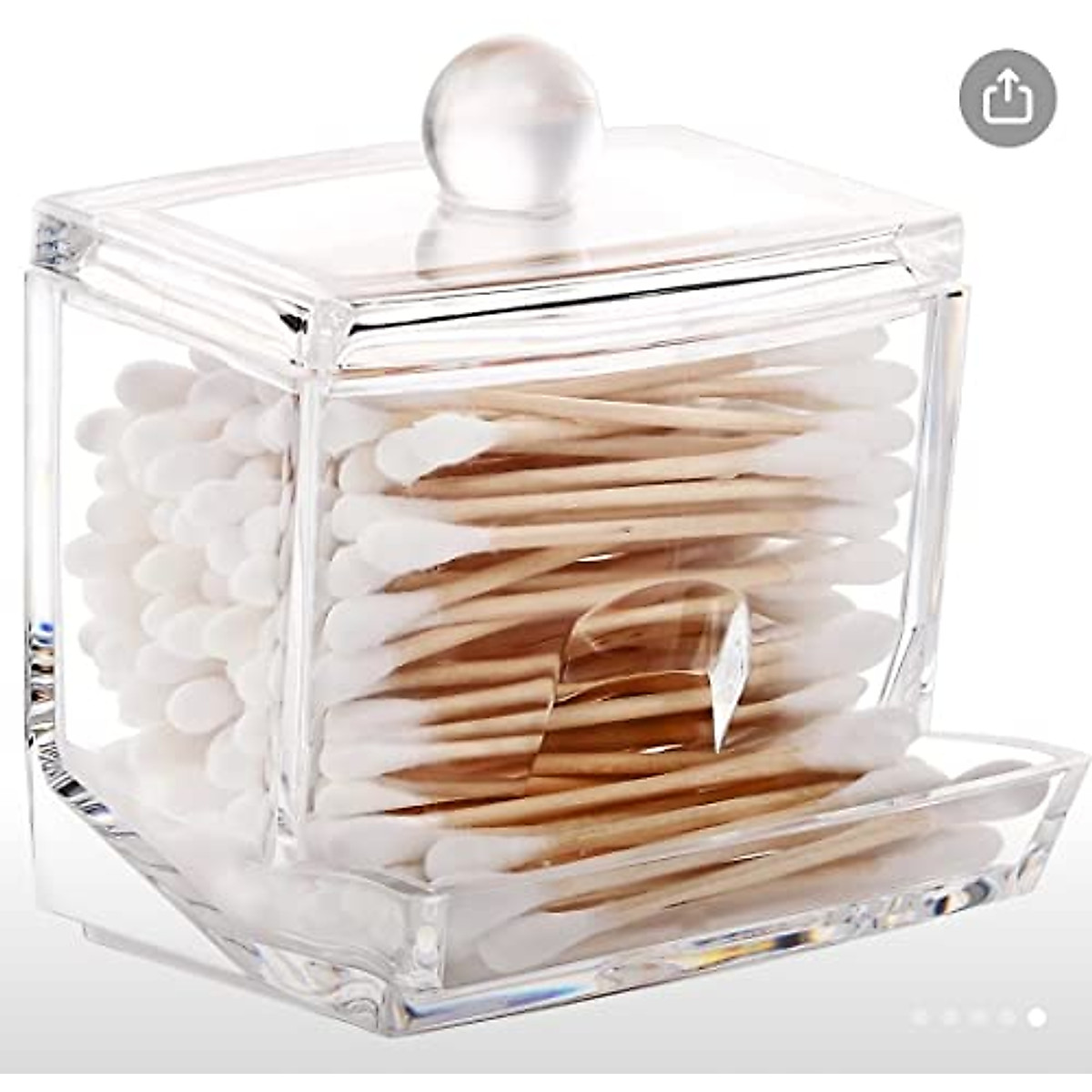 Cotton Swabs Storage Holder, Cotton Swabs Box, Cotton Pads Holder (Plastic)