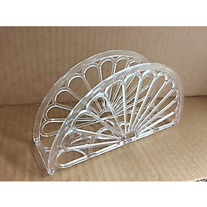 7" Napkin Holder - Fan Design 12 Pieces / Clear